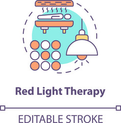 Red light therapy concept icon Royalty Free Vector Image