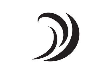 Logo sea wave water pool aqua ocean stream Vector Image