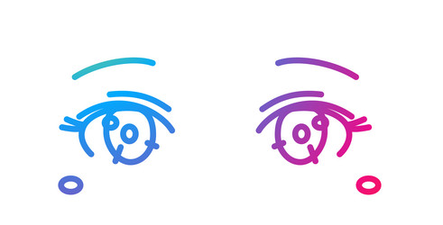 Two female eyes watching Royalty Free Vector Image