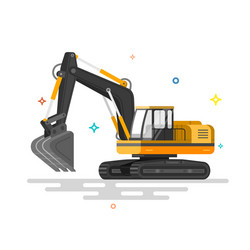 Excavator demolition and land clearing machine Vector Image