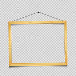 White thin rectangular frame with shadow Vector Image