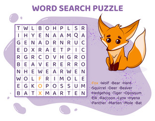 Word search puzzle with fruits and berries Vector Image