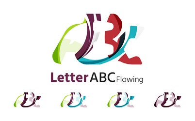 Abc company logo set Royalty Free Vector Image