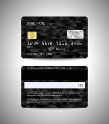 Front and back vip member card template Royalty Free Vector