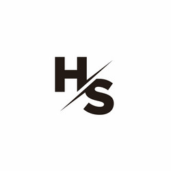 Hs logo monogram design template Royalty Free Vector Image