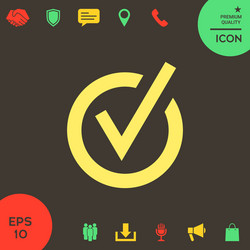 Rounded check mark icon Royalty Free Vector Image