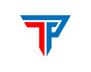 Simple modern tp logo initial letter Royalty Free Vector