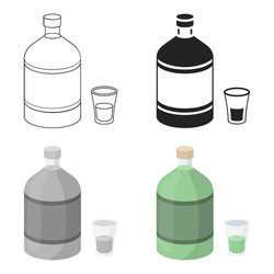 Absinthe icon in cartoon style isolated on white Vector Image