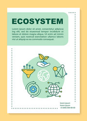 Ecosystem poster template layout environmental Vector Image