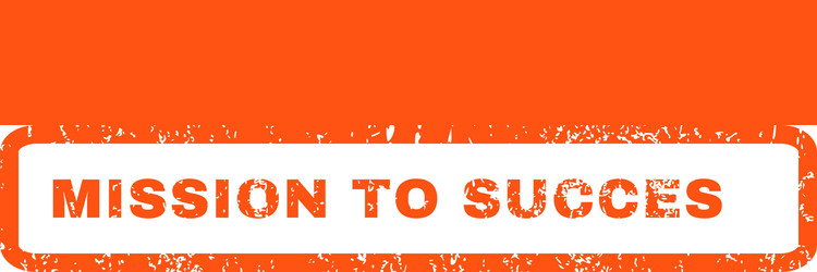 Mission to success rubber stamp Royalty Free Vector Image