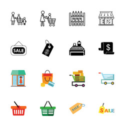 Sale symbols icon set Royalty Free Vector Image