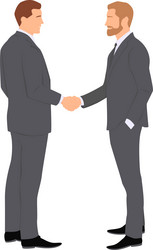 Two standing men wearing in business suits Vector Image