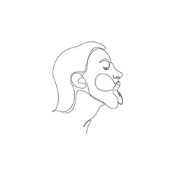Line Drawing of Womans Head Profile Vector Images (over 3,300)