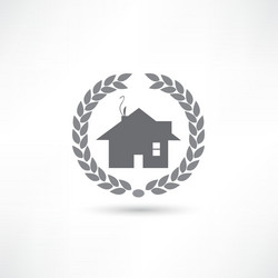 Home icon arrows around house Royalty Free Vector Image