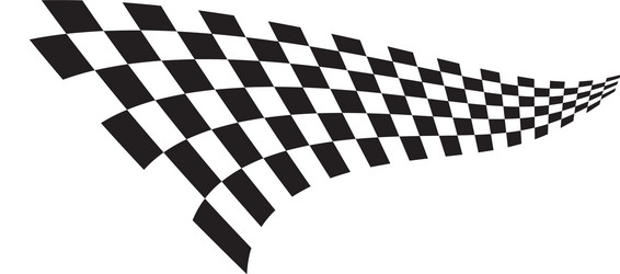 Racing flags crossed symbol in black and white Vector Image