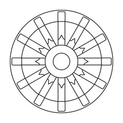 Farming wagon icon hand drawn set outline Vector Image
