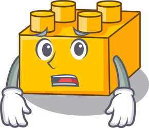 Angry building blocks tyos isolated on cartoon Vector Image