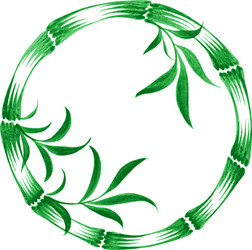Decorative circle bamboo Royalty Free Vector Image