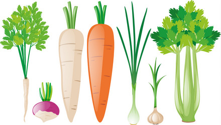 Fruits and vegetables cartoon Royalty Free Vector Image