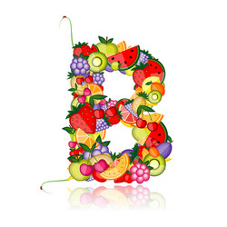 Fruit letter for your design Royalty Free Vector Image