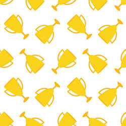 Golden trophy winner reward prizes pattern Vector Image
