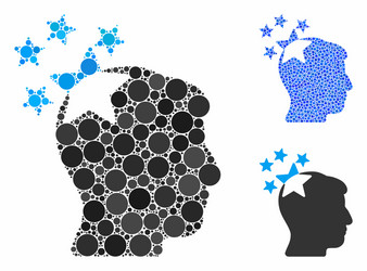 Stars hit head eps icon Royalty Free Vector Image