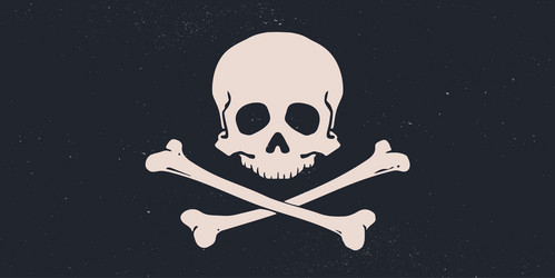 Death skull crossbones Royalty Free Vector Image