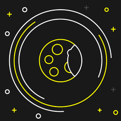 Black line moon phases icon isolated Royalty Free Vector