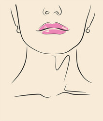 Woman face Royalty Free Vector Image - VectorStock