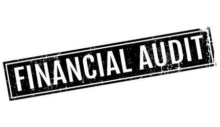 Financial audit rubber stamp Royalty Free Vector Image