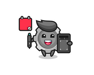Perfume mascot as a graphic designer Royalty Free Vector