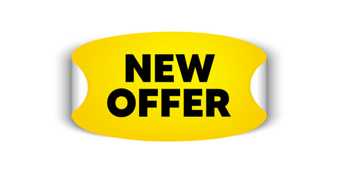 New symbol special offer sign round sticker Vector Image