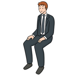 Office worker sitting Royalty Free Vector Image