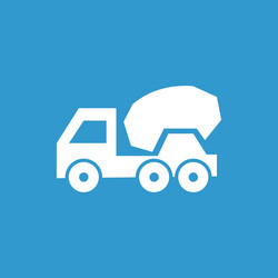 Ready mix concrete loader truck badge banner Vector Image
