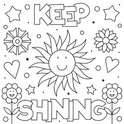 Keep moving forward coloring page Royalty Free Vector Image