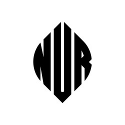 Nur logo letter design Royalty Free Vector Image