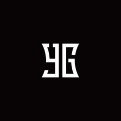 Yg monogram logo with crown shape luxury style Vector Image