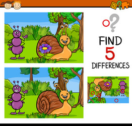 Preschool differences task Royalty Free Vector Image