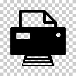 Printer document web icon printout machine Vector Image