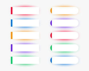 Collection of colorful empty web button sign Vector Image