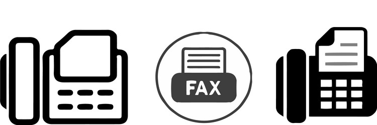 Fax icon on white background Royalty Free Vector Image