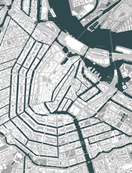 Map city amsterdam netherlands Royalty Free Vector Image