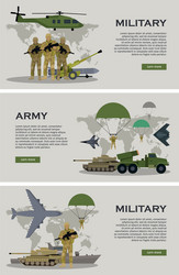 Military infographic design of army force defense Vector Image