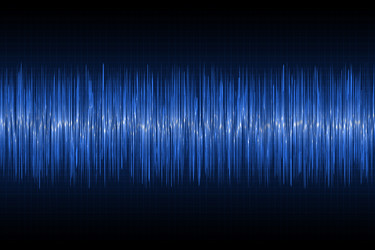 Sound frequency waves analog curved signal Vector Image