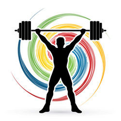 Weight lifting shape graphic Royalty Free Vector Image