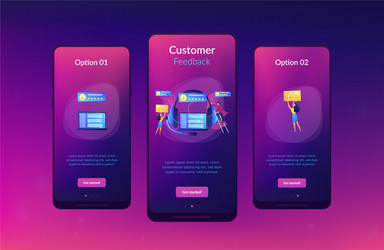 Customer feedback app interface template Vector Image