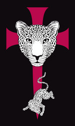 Leopard Animals Heraldry Vector Images (63)