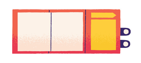 Open notebook planner organizer with tear-off Vector Image