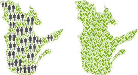 Quebec province map population demographics Vector Image