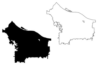 Portland City Map Vector Images (over 130)